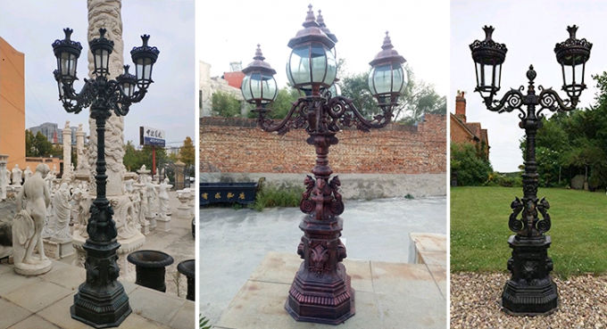 Outdoor Antique Garden Cast Iron Light Pole Lamp Post With Sand Casting Outdoor Antique Garden Cast Iron Light Pole Lamp Post With Sand Casting