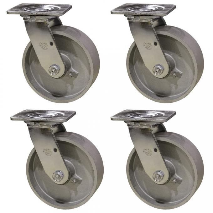 Grey Iron Casting Swivel Caster Wheels Heavy Duty / Semi Steel Cast ...