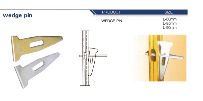 Steel Iron Formwork Scaffolding Accessories Wedge Pins / Quick Strip Tie