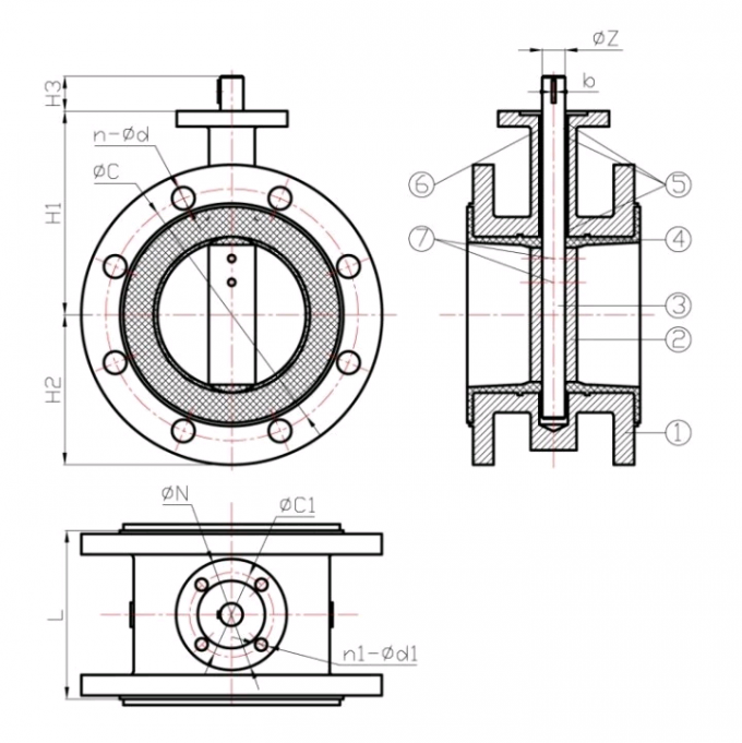 Flanged Butterfly Valve Body Casting Double Sand Casting Iron QT450-10