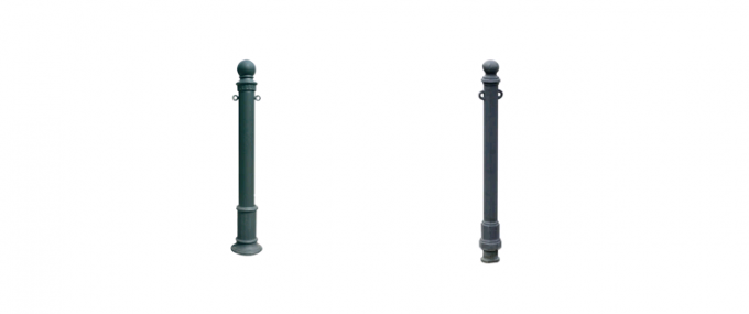 Round Decorative Cast Iron Bollards Post Removable Bollards Heavy Duty