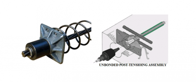 Unbonded Strand Monostrand Post Tension Anchor Cast Iron Anchor Plate Wedge