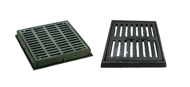 Dished Square Round Cast Iron Drain Grate Covers Cast Metal Driveway ...