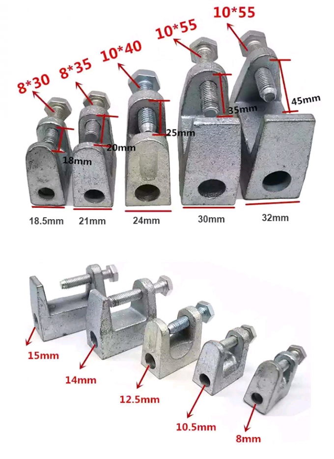 Construction Material Stainless Steel Casting G Beam Clamp M6 M8 M10 M12
