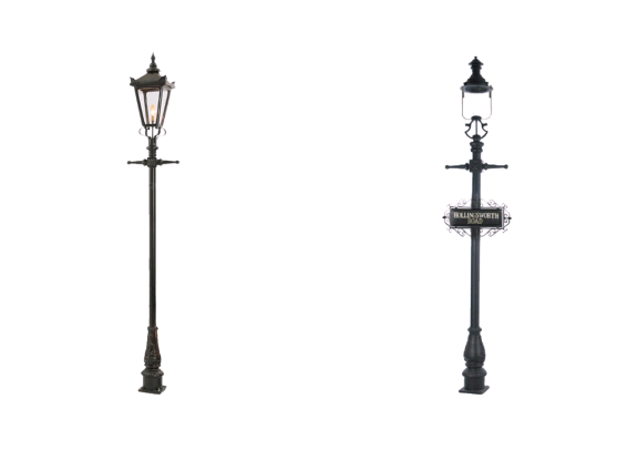 Garden Cast Iron Outdoor Lights Customized Color With ISO9001 Certificate
