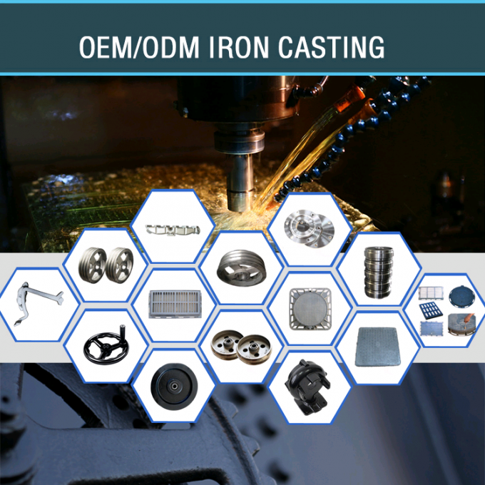 Sandblasting Belt Pulley Grey Cast Iron Casting Flywheel Customized Color