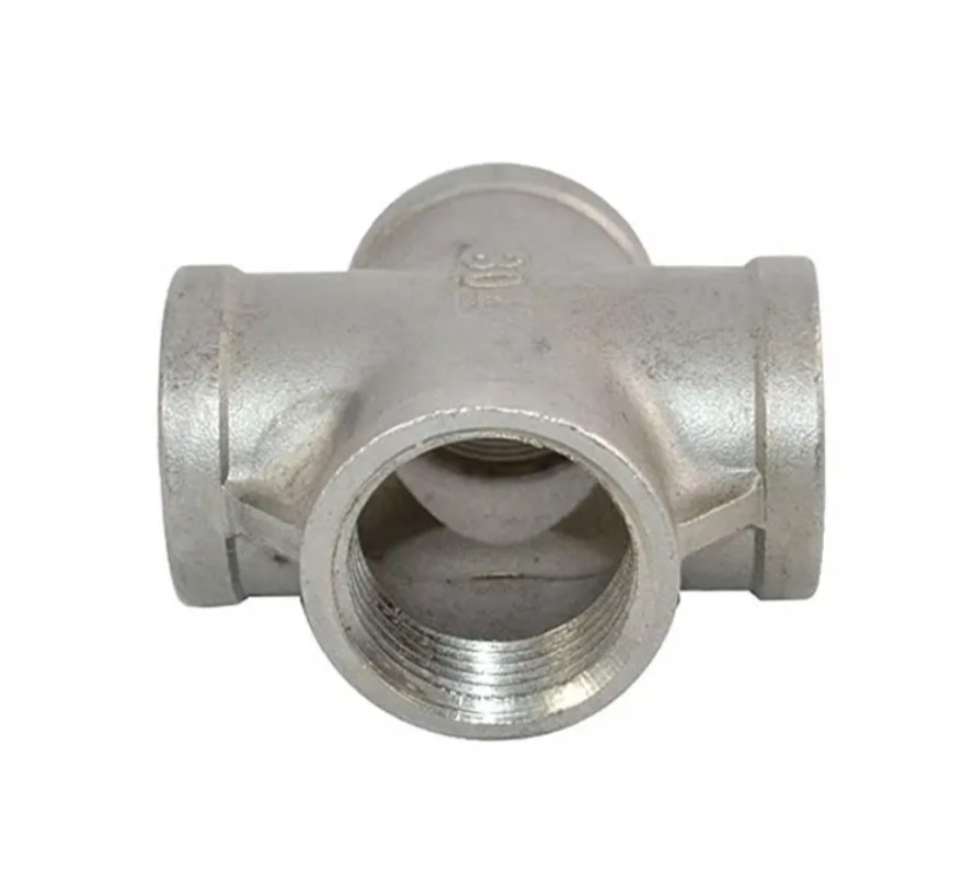 Stainless Steel 4 Four Way Equal Male And Female Threaded Reducing Tee ...