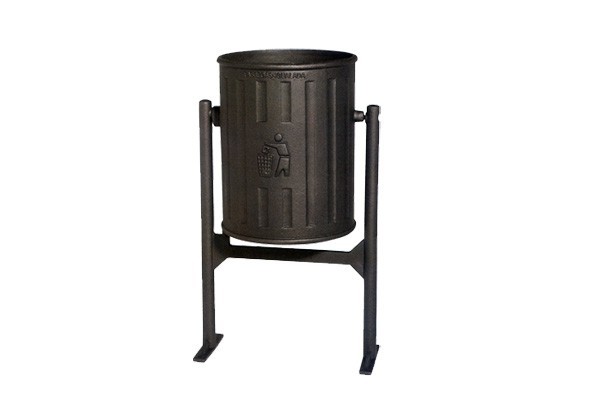 Outdoor Public Ornamental Iron Accessories Cast Iron Dustbin Waste Bin ...