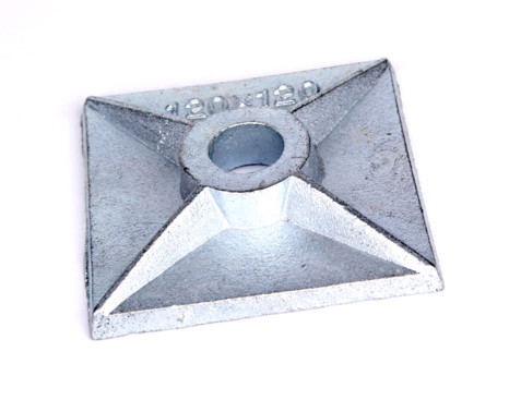 Concrete Tie Rod Square Washer Plates / Steel Pressed Formwork Waler Plate