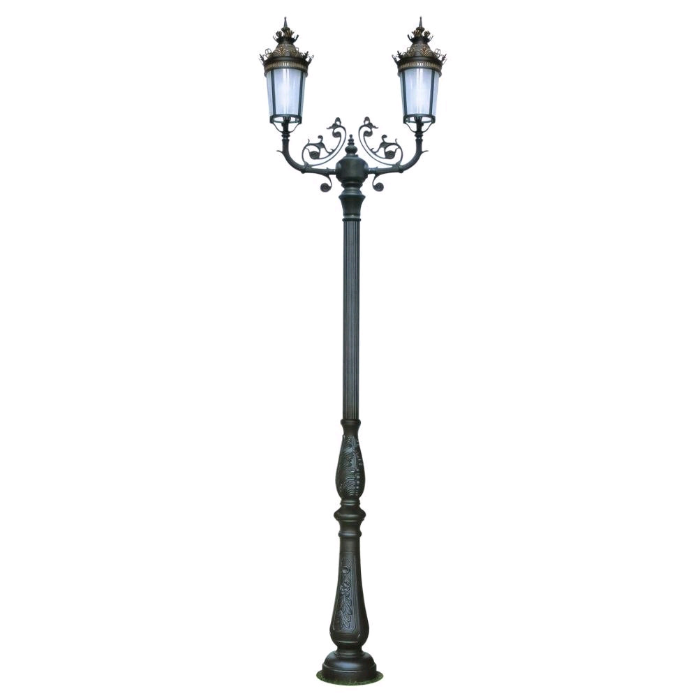 Victorian Style Cast Iron Street Light Pole / Dual Arm Antique Street ...